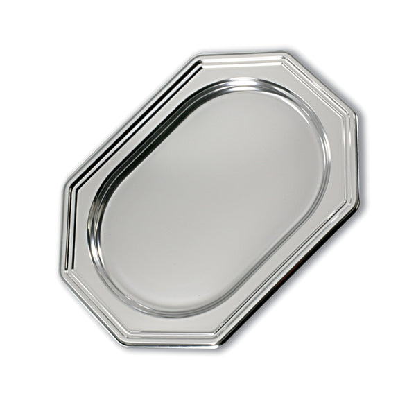 Royal Octagonal Platter 36x24cm - Silver [P:1pc] – Al Bayader International