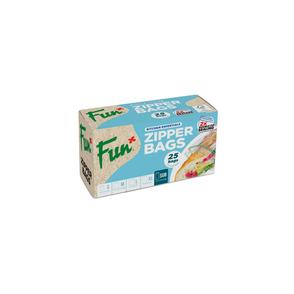 Fun® Clear Zipper bags 11.7x27.5cm (P:25pcs*1pkt) – Al Bayader ...