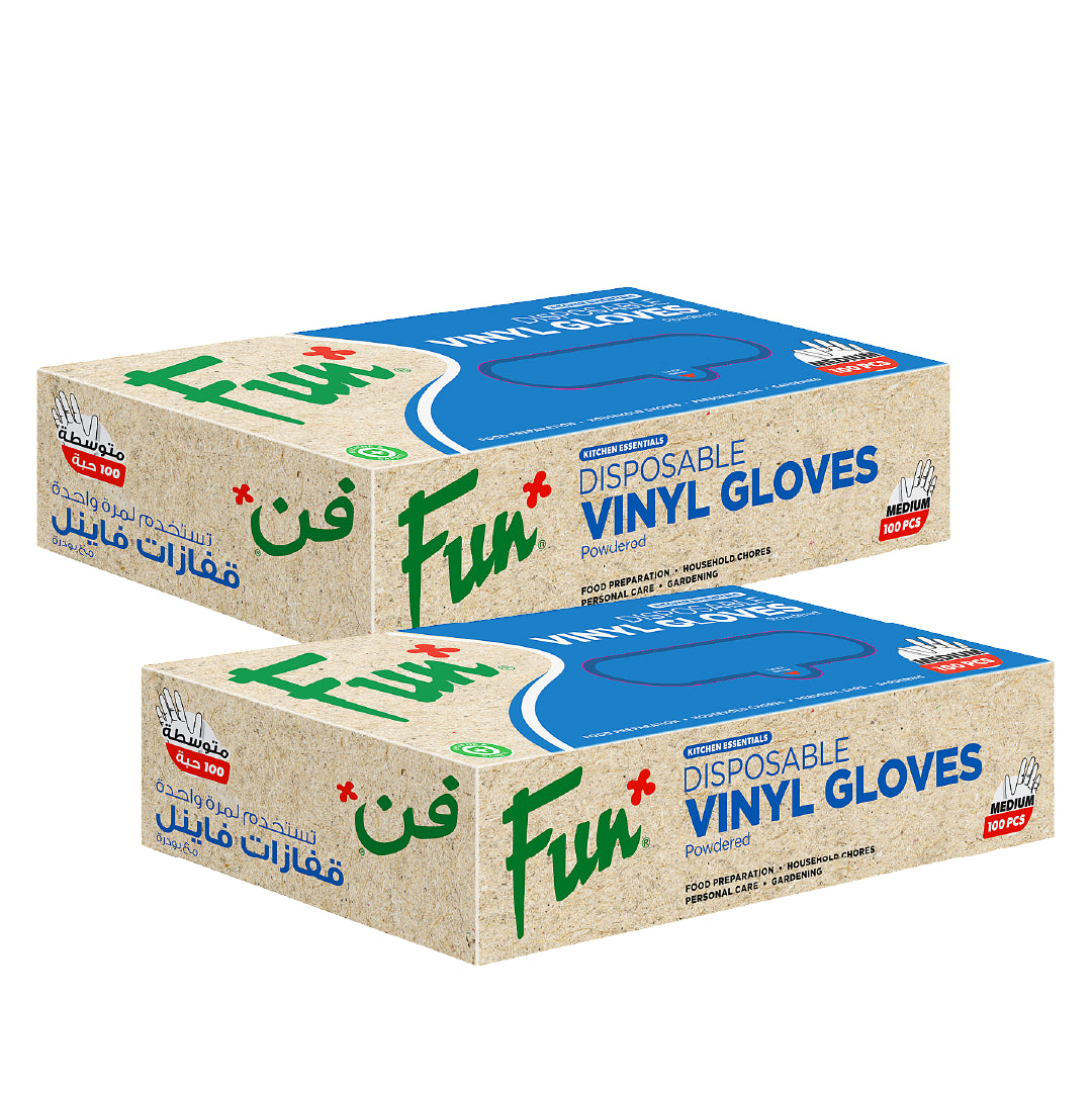 Fun® Disposable Latex Gloves - Medium Promo – Al Bayader International