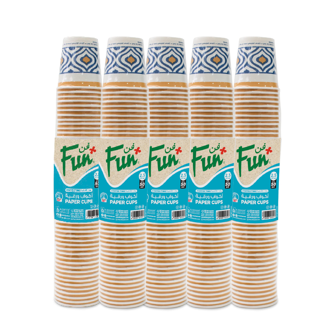 Fun® Paper Multi color Cups 2.5oz [50pcs x 5pkt] – Al Bayader International
